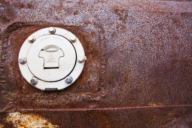 Rust texture on Oil cap stock photo. Image of nameplate - 43527534