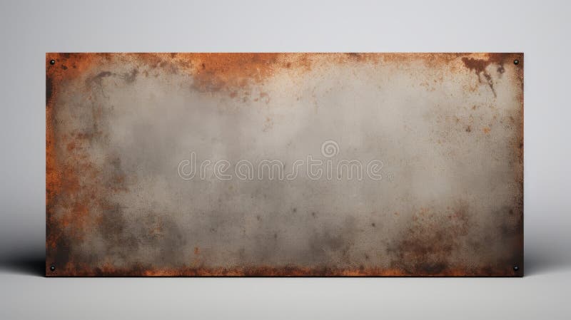 Rust Twill Sign Mockup on Gray Background Stock Illustration ...
