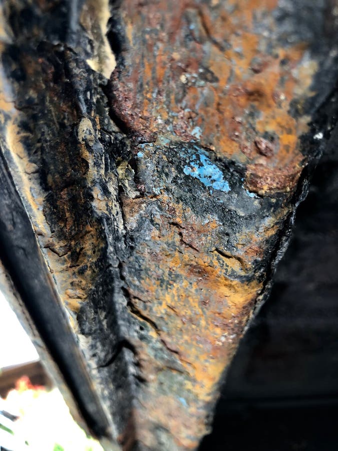 Rust on the vehicle body stock image. Image of metal - 236479103