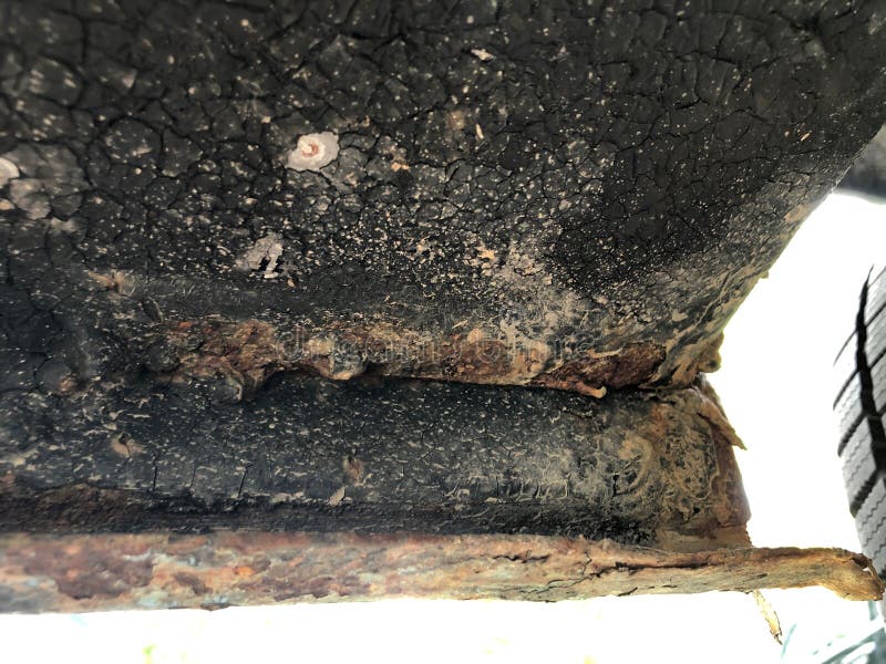 Rust on the vehicle body stock photo. Image of metals - 259792182