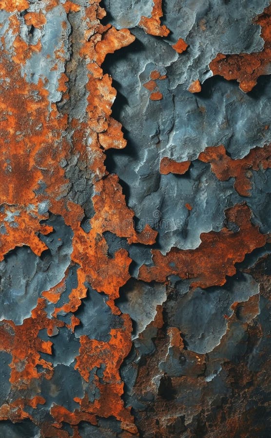 A Rust Wall with Orange Paint and Rust Stock Illustration ...