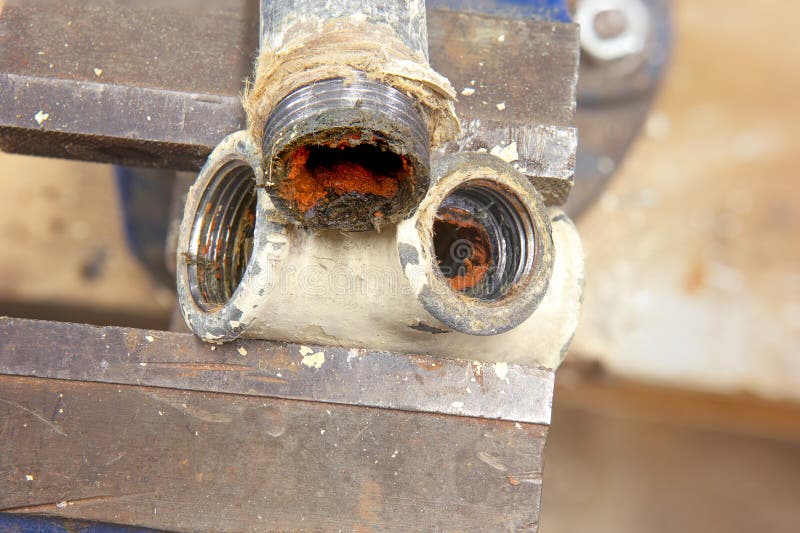 Rust in the water tube stock photo. Image of drain, piping - 234130828