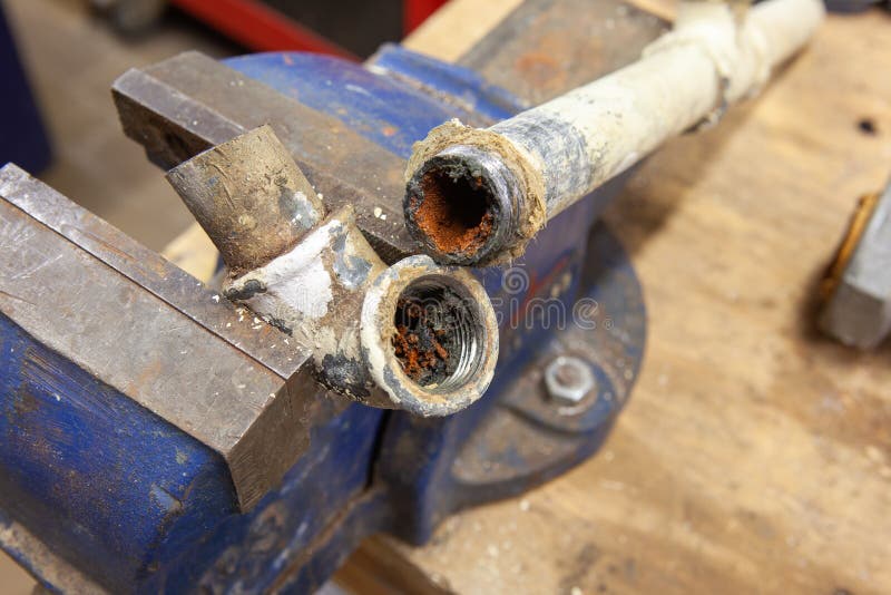 Rust in the water tube stock image. Image of mooring - 234130831
