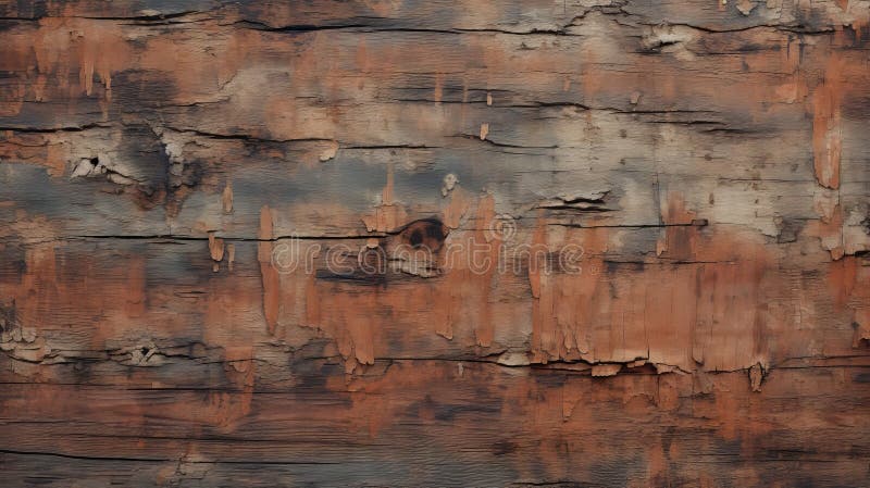 Rusty Wooden Background with Water Spots and Cracks Stock Illustration ...