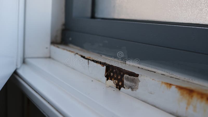 Rust on Window Sills Due To Leaking Rainwater Stock Photo - Image of ...