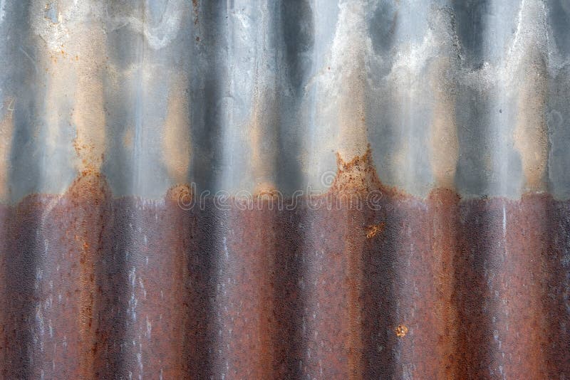 Rust on zinc stock image. Image of pattern, iron, zinc - 193572385