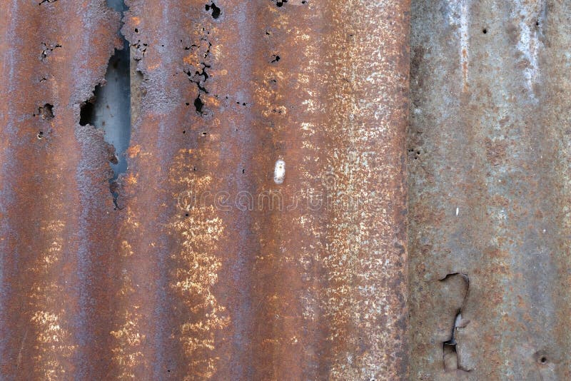Rust on zinc stock photo. Image of pattern, wall, close - 194381244