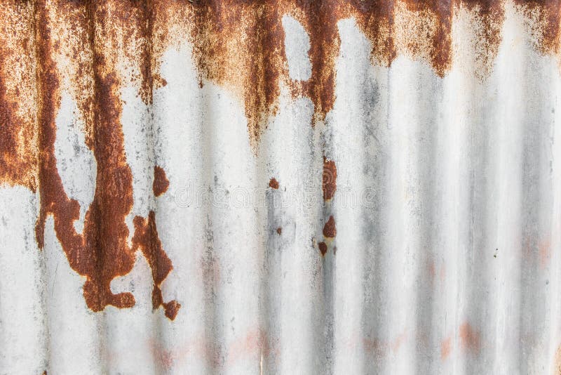 Rust on zinc sheet stock image. Image of fence, sheet - 133834973