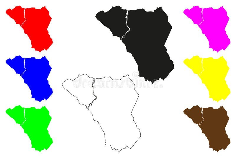 Rustavi City (Georgia Country) Map Vector Illustration, Scribble Sketch ...