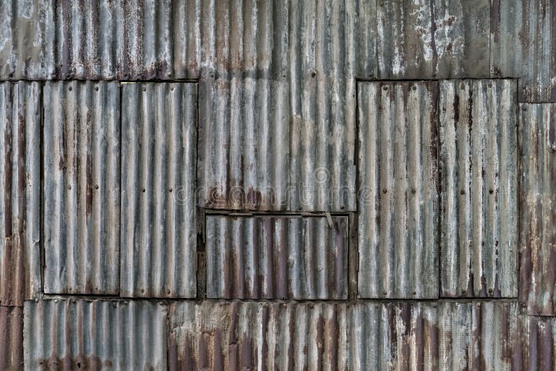 Rusted Corrugated Sheet Metal Siding Stock Photo - Image of color, blue ...