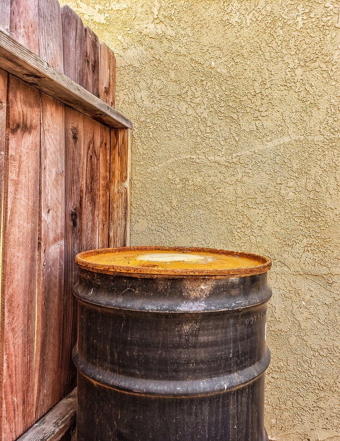 Rusted Oil Barrel stock image. Image of deserted, stay - 32755903