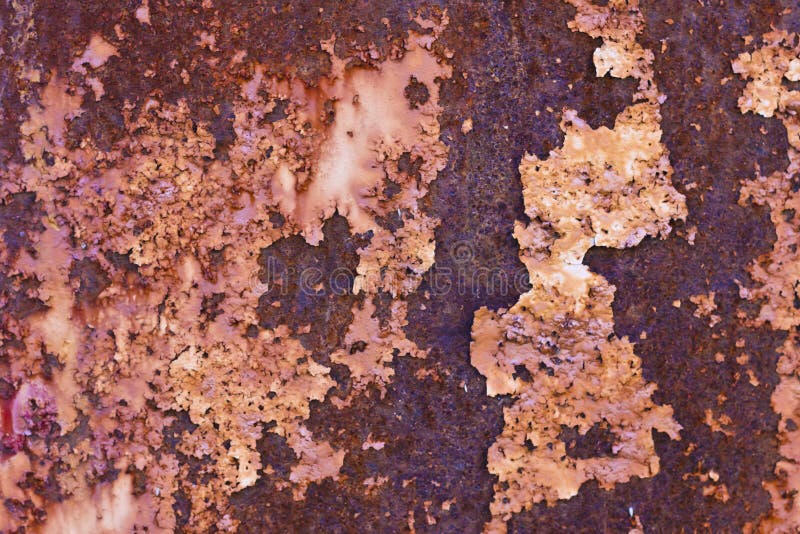 Rusted Beige Painted Metal Wall. Stock Image - Image of faded, cruel ...