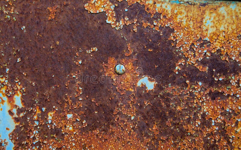 Rusted Blue Painted Metal Wall. Stock Photo - Image of flow, abstract ...