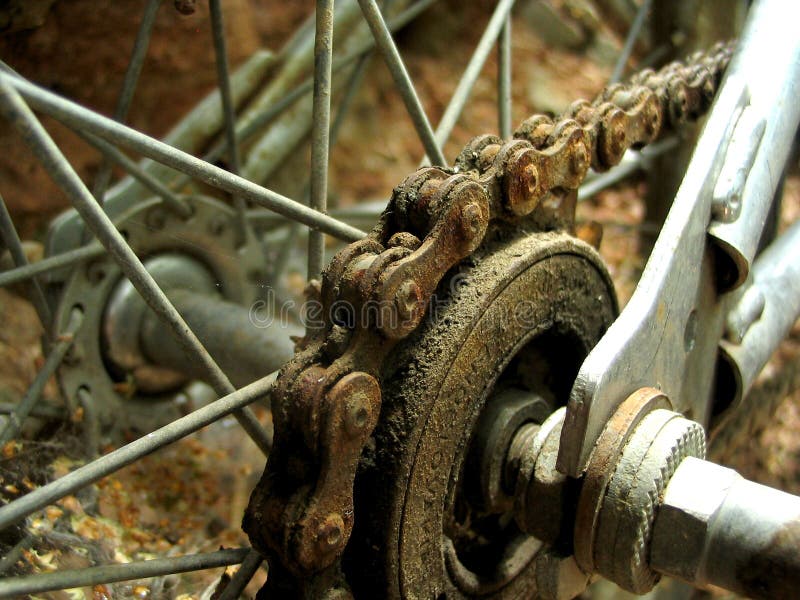 Rusted bmx gear stock image. Image of metal, bicycle, skrew - 478507