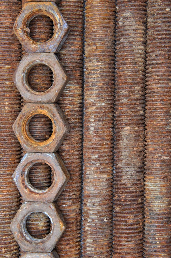 Rusted bolts and nut stock image. Image of iron, bolt - 42156545