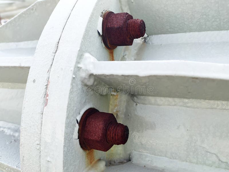 Rusted Bolts & Nuts. it is Used To Connect Metal Structures a Temporary ...