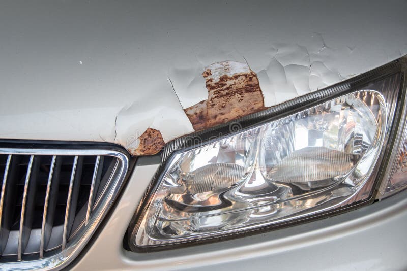 Rusted Car. Damaged and Broken on Surface Stock Photo - Image of color ...