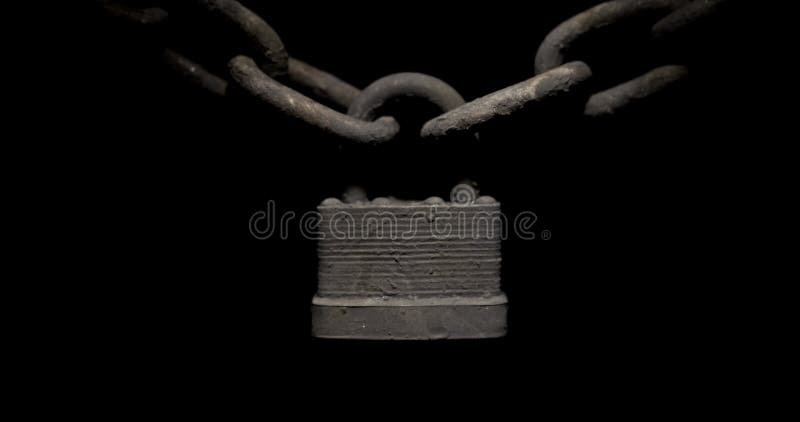 Rusted Chain Held Tight by an Old Lock. Concept of Strength, Privacy ...