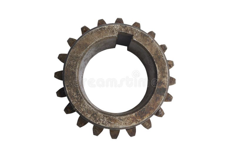 Rusted Cog-wheel Isolated on White Stock Image - Image of metal, rust ...