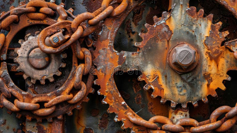 Rusted Cogs and Gears a Composition of Rusted Chains and Gears ...