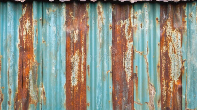 Rusted Corrugated Metal Sheet Wall Stock Illustration - Illustration of ...