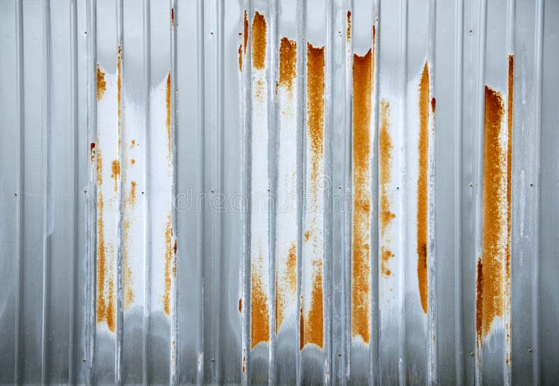 Rusted Corrugated Sheet Metal Siding Stock Photo - Image of aluminum ...