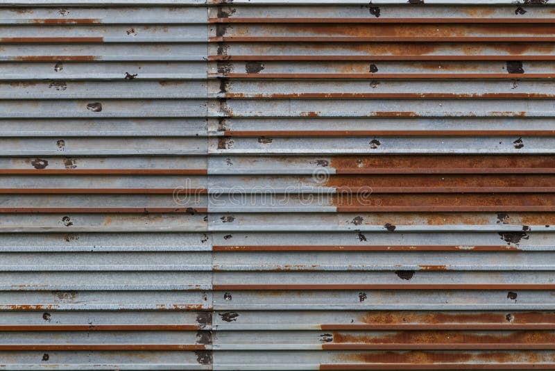 Rusted Corrugated Metal Siding Stock Photo - Image of background ...