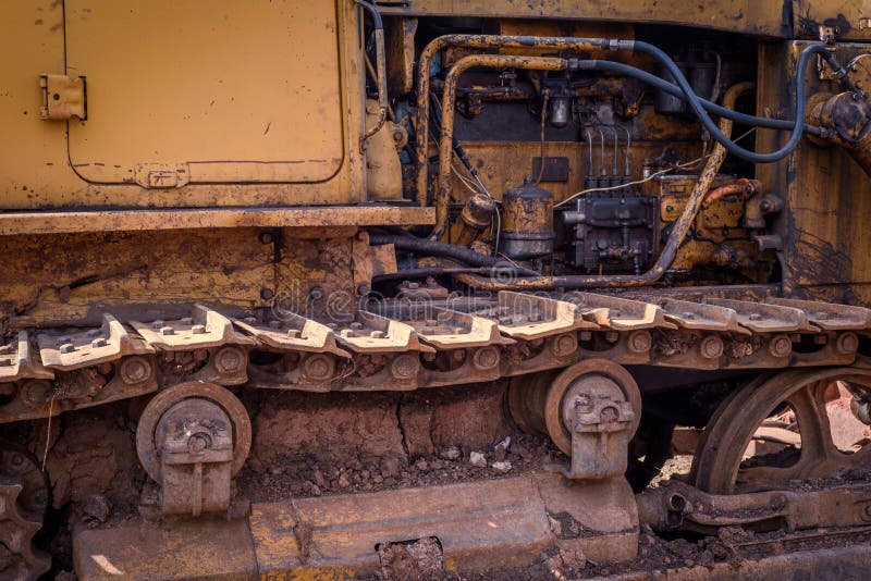Rusted Dirt Covered Industrial Machine Stock Image - Image of digger ...