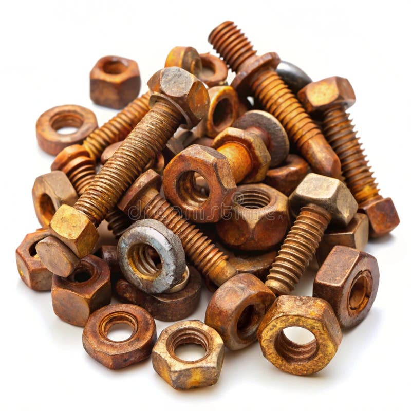 Rusted fasteners stock illustration. Illustration of shot - 362136689