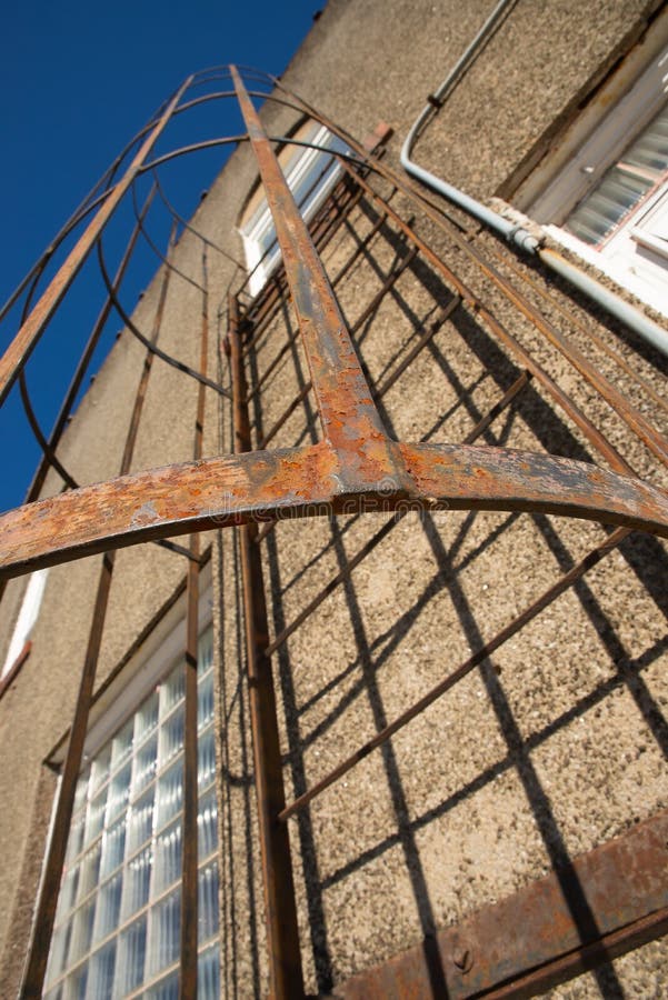 Old fire escape stock photo. Image of emergency, concrete - 262476188