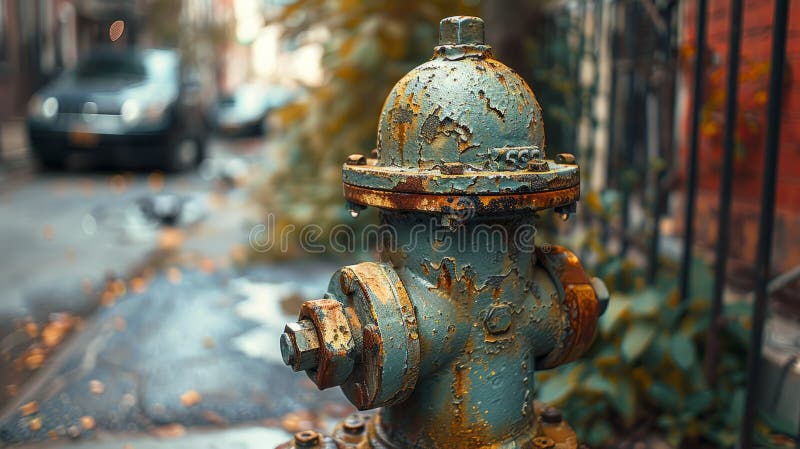 Rusted Fire Hydrant on a City Street Stock Image - Image of rusted ...