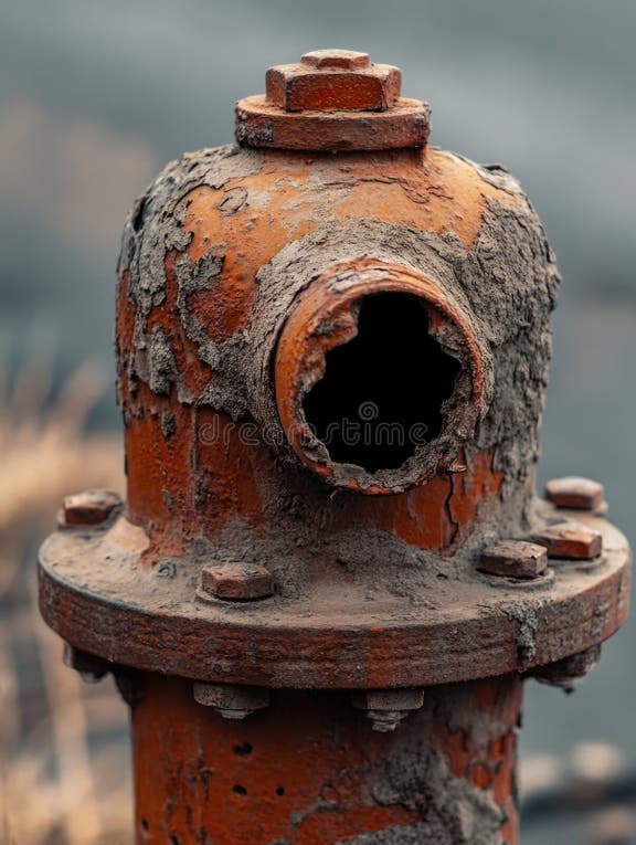 Rusted Fire Hydrant Roadside Stock Image - Image of corroded, streets: 374813761