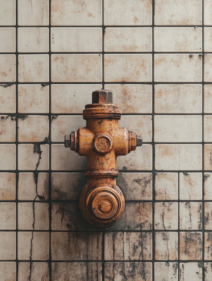 Rusted Fire Hydrant on Tile Stock Image - Image of vintage, city: 375419055