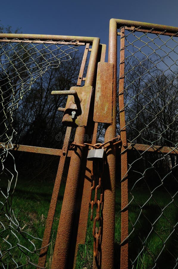 Rusted garden gate stock photo. Image of destruction - 21252136
