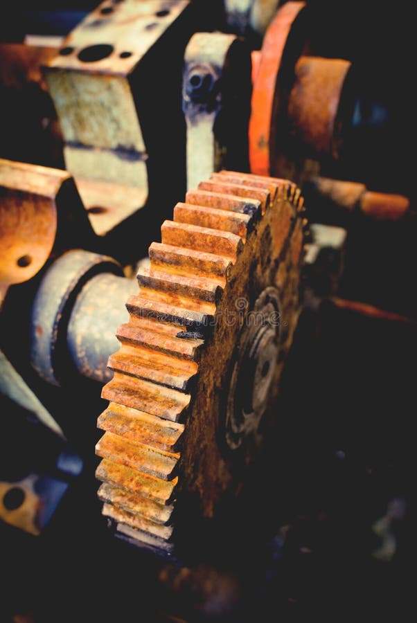 Rusty gears stock image. Image of industrial, dark, design - 60260003