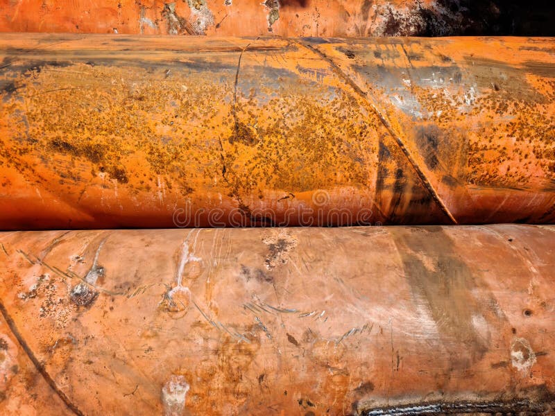 Rusted heating pipes stock image. Image of painting - 258473503