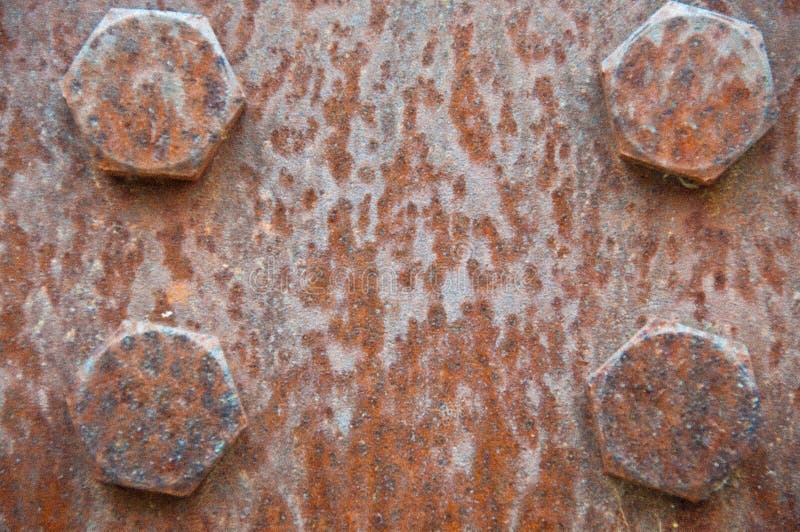Rusted Iron Bridge Plate and Bolts Stock Photo - Image of cast, rusted ...
