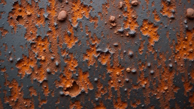 Rusted Iron Close Up with Orange Red Rust Spots Stock Illustration ...