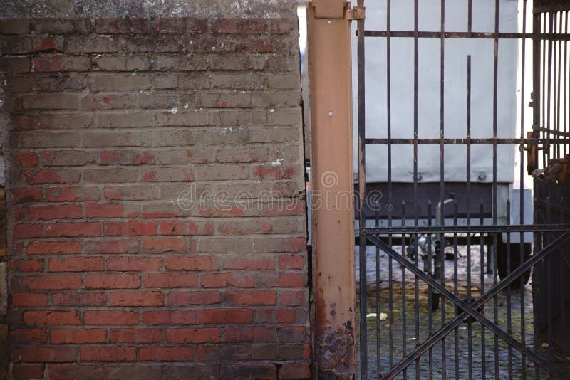 Rusted iron gate stock photo. Image of door, bent, damages - 104554400