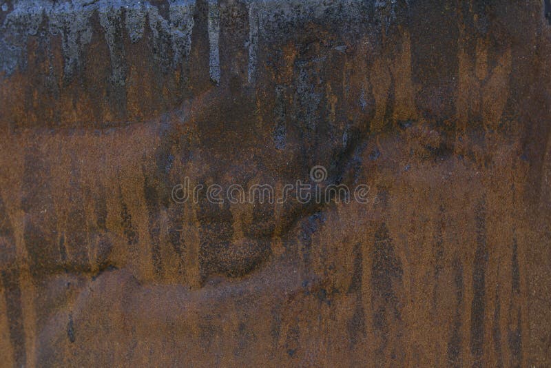 Rusted Iron Plate with Leaking Engine Oil - Background Stock Image ...