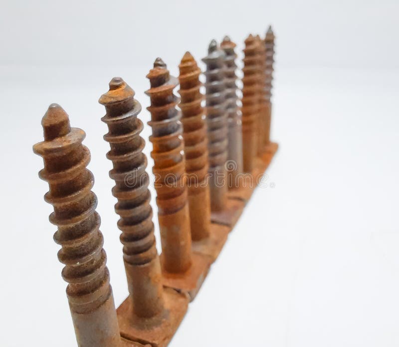 Rusted Iron With White Background Stock Photo - Image of bolts, supply ...