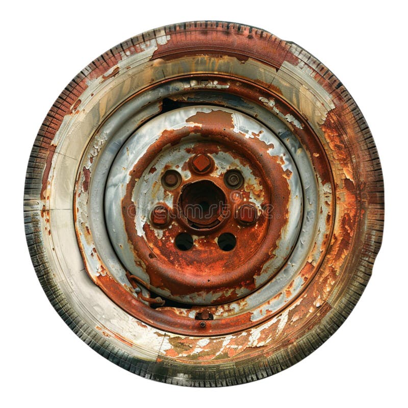 Rusted Iron Wheel Car on Transparent Background - Ai Generated Stock ...