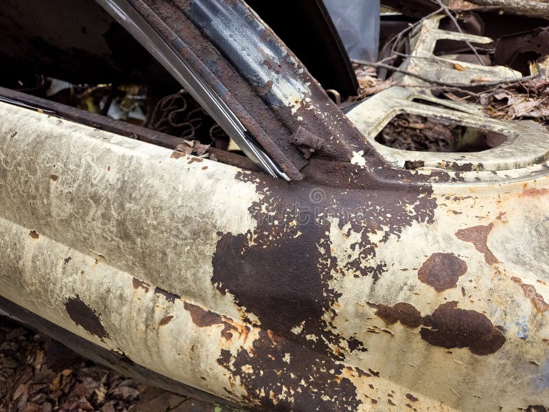 Rusted Junk Car in a Dump Yard Stock Photo - Image of junk, obsolete ...
