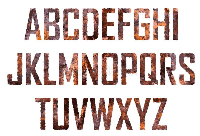 Rusted Metal Font Stock Illustrations – 3,380 Rusted Metal Font Stock ...