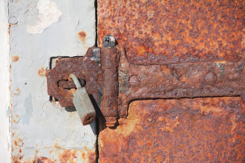 Rusted lock stock image. Image of rough, closeup, lock - 41220315