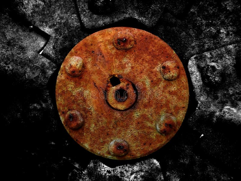 Rusted stock photo. Image of corroded, round, plate, metal - 5968354