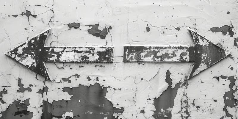 Rusted Metal Arrow Pointing Left. Generative AI Stock Illustration ...