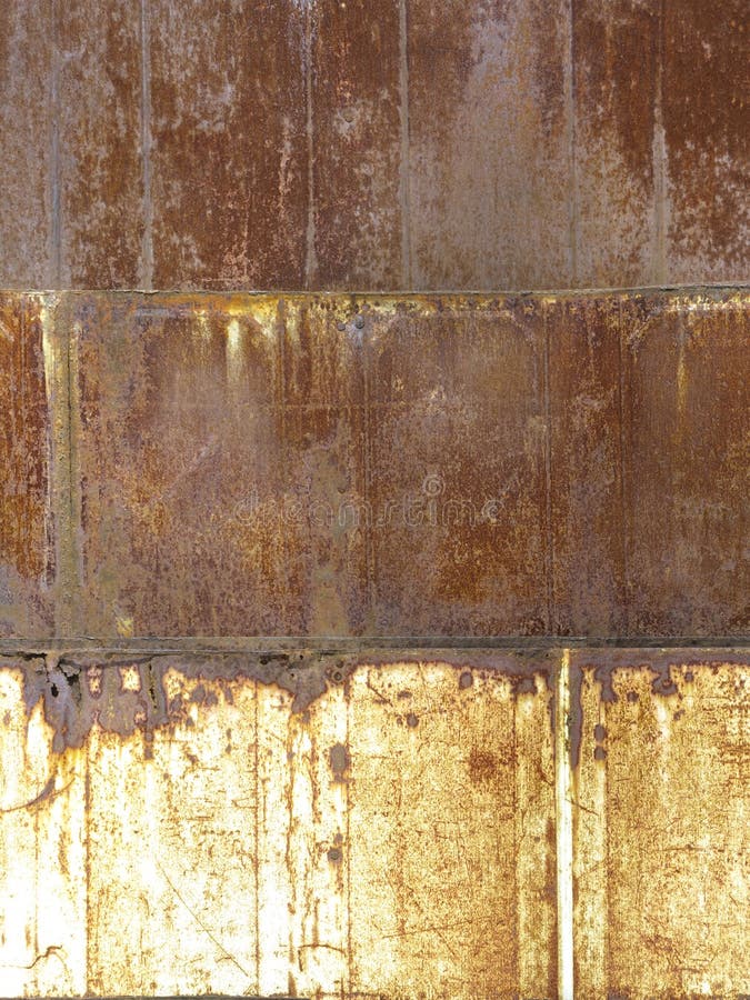 Rusted Metal Background Divided into Three Sections Stock Photo - Image ...