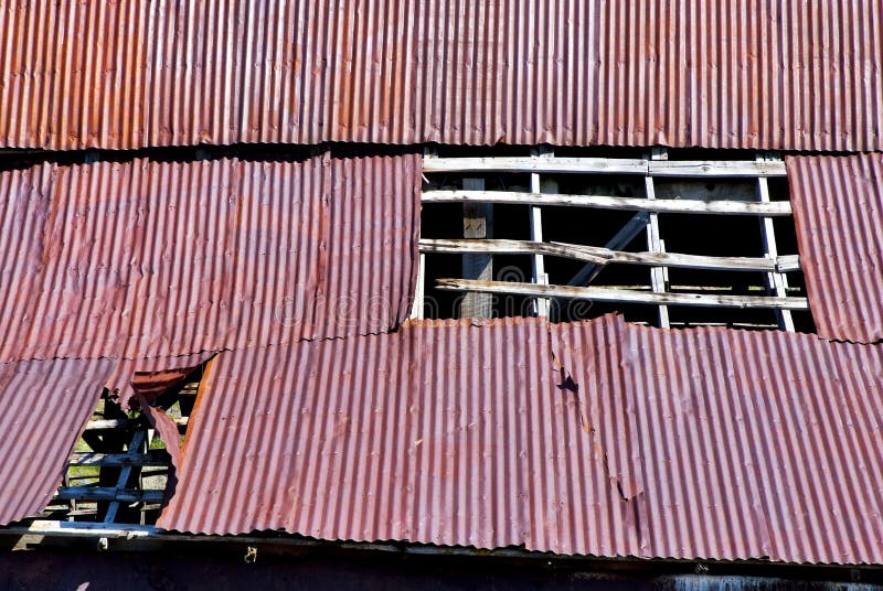 Rusted Metal Barn Roof stock image. Image of roof, shadows - 24546507