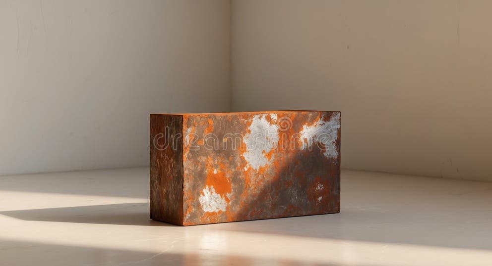 Rusted Metal Block Rectangular Shape Abstract Art Stock Image - Image ...
